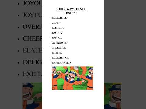 Synonyms for the word HAPPY #synonyms #alternatives #happy #shortvideo #shorts #english