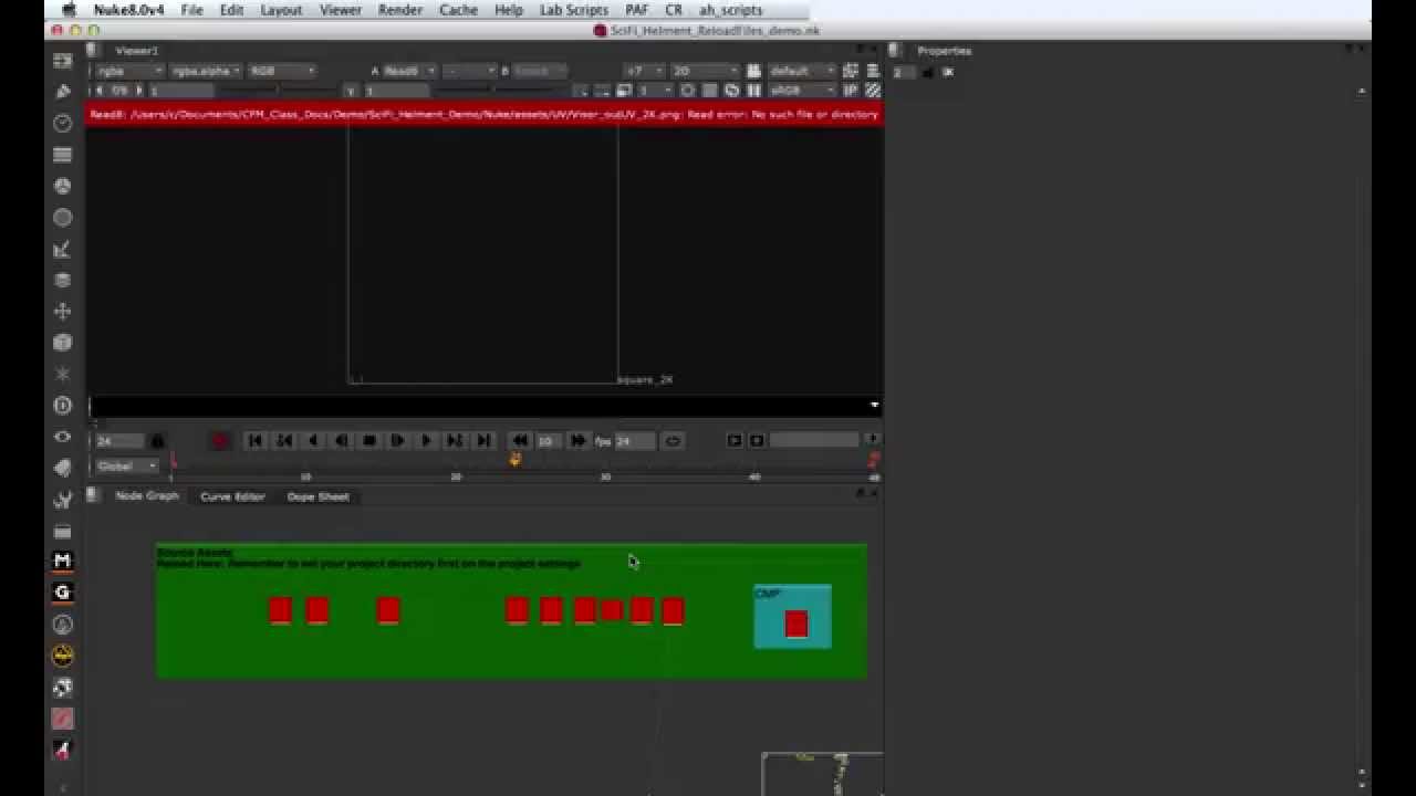 Nuke Quick Tip 010 Use search and replace to reload multiple readnodes with path errors