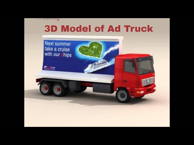 Ad truck 3D Model - FlatPyramid