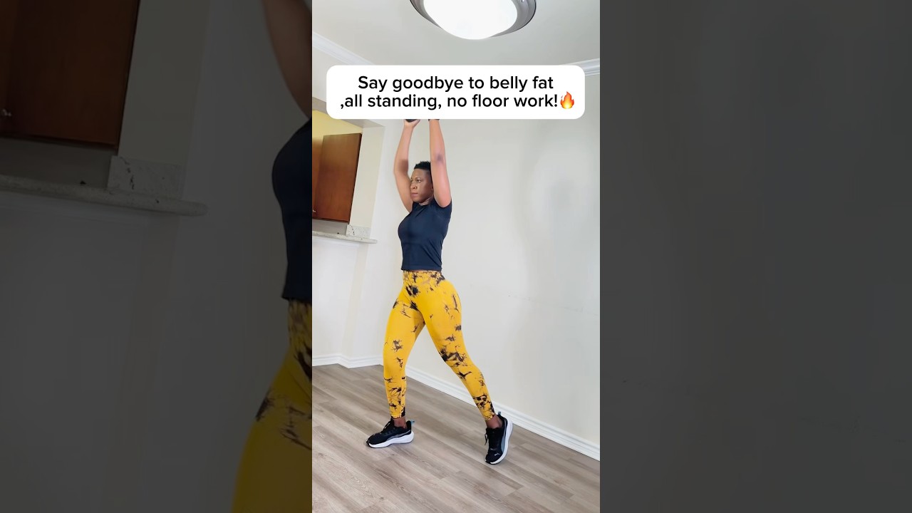 Standing Abs Workout with Dumbbells | Burn Belly Fat & Build Core Strength. #flattummyworkout #core