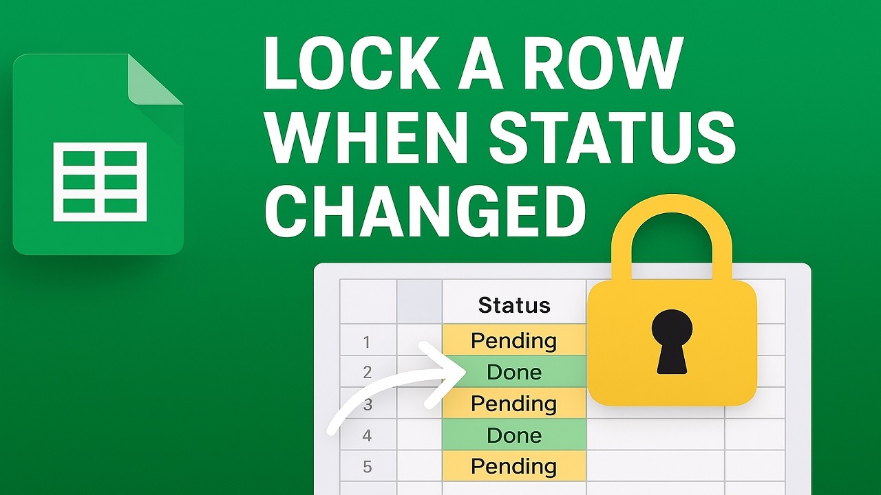 Lock Cells Automatically in Google Sheets | Apps Script onEdit Tutorial