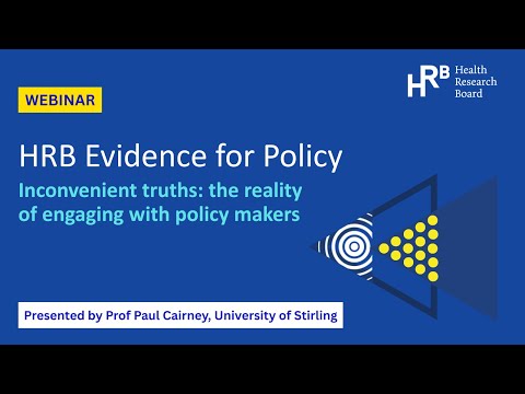 Webinar: Inconvenient truths - the reality of engaging with policy makers