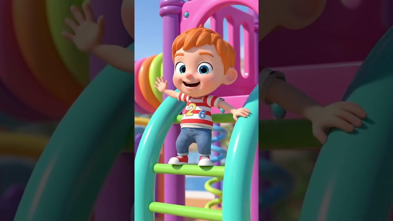 Baby Counts 1 To 5 Then Funny Slide Fall  #kidslearning #babycartoon #3danimation