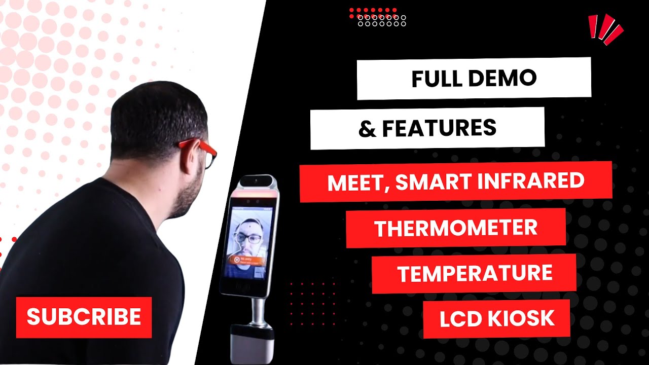 Meet, Smart Infrared Thermometer Temperature LCD Kiosk. FULL DEMO & FEATURES  by Brand M3dia