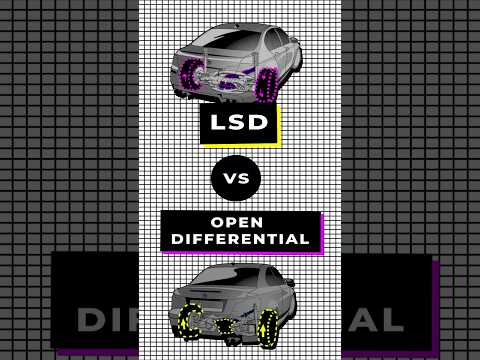 LSD vs Open Differential, Explained in 10 seconds #shorts #automotive #cars #supercars