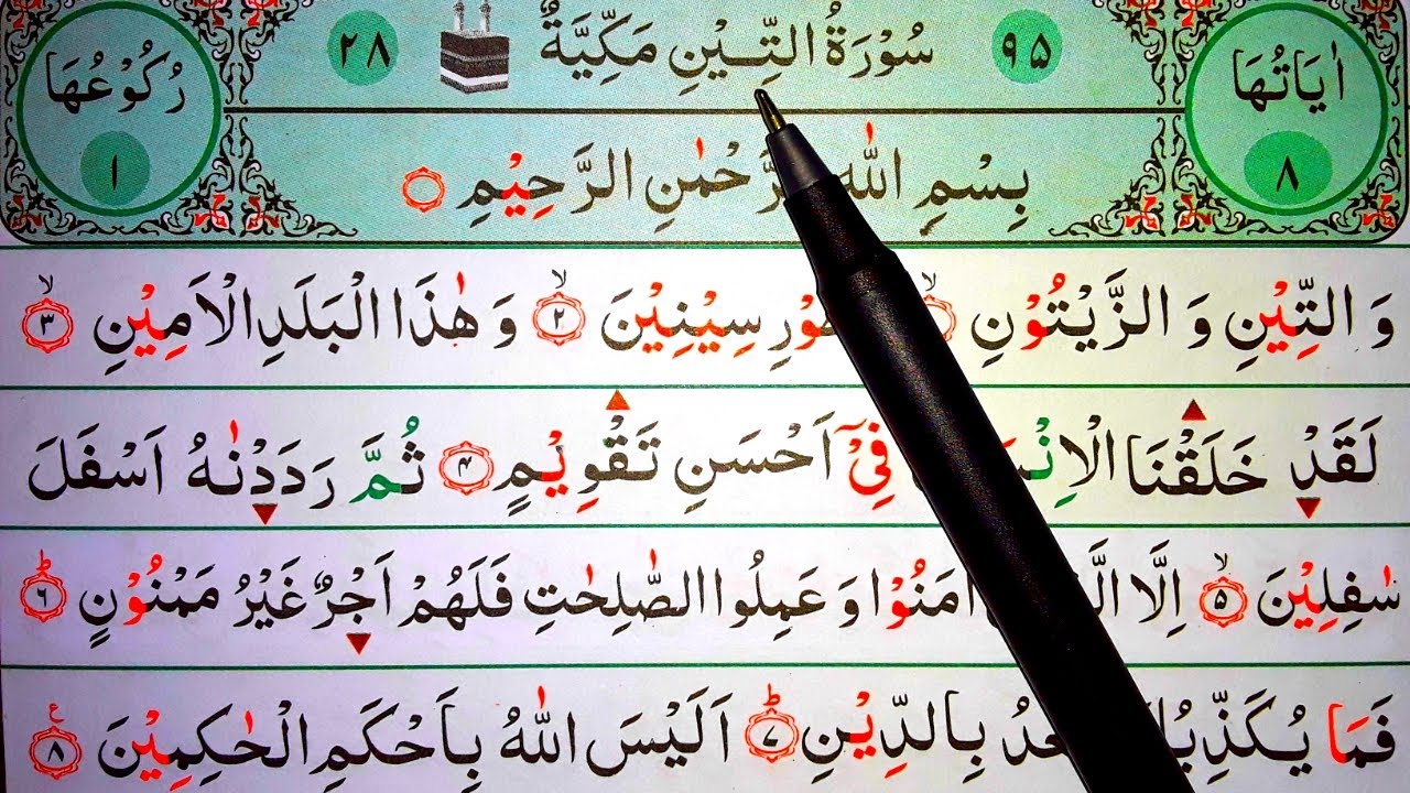 Surah At Tin Full স র আত ত ন শ খ র