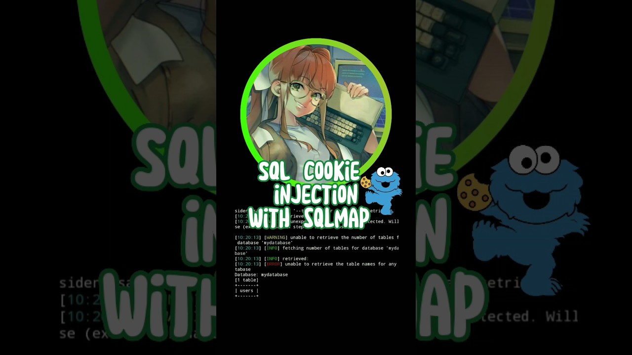 SQL Cookie Injection with SQLMap #sql #sqlmap #ethicalhacking