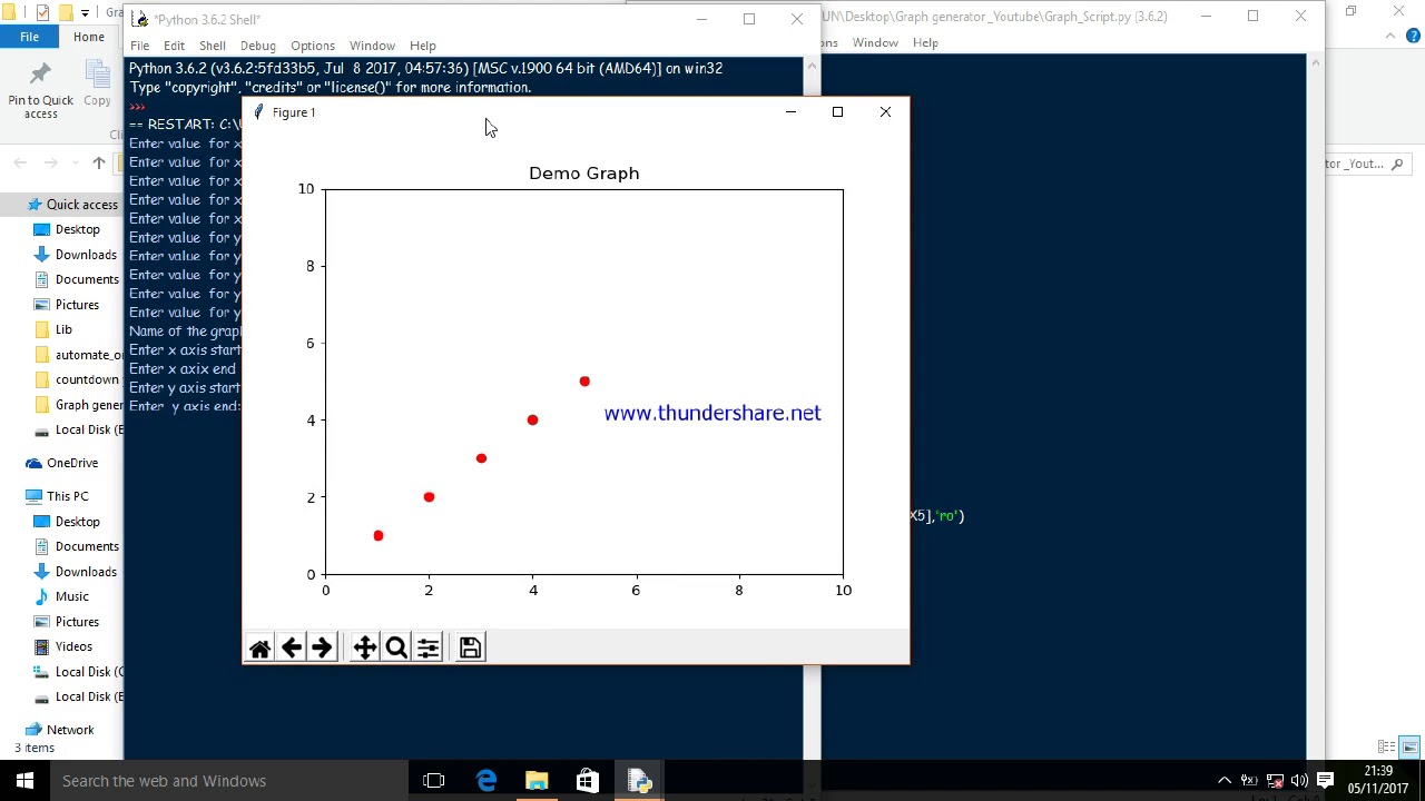 How to make graph generator in python from script to GUI using python3.6.2 for newbies