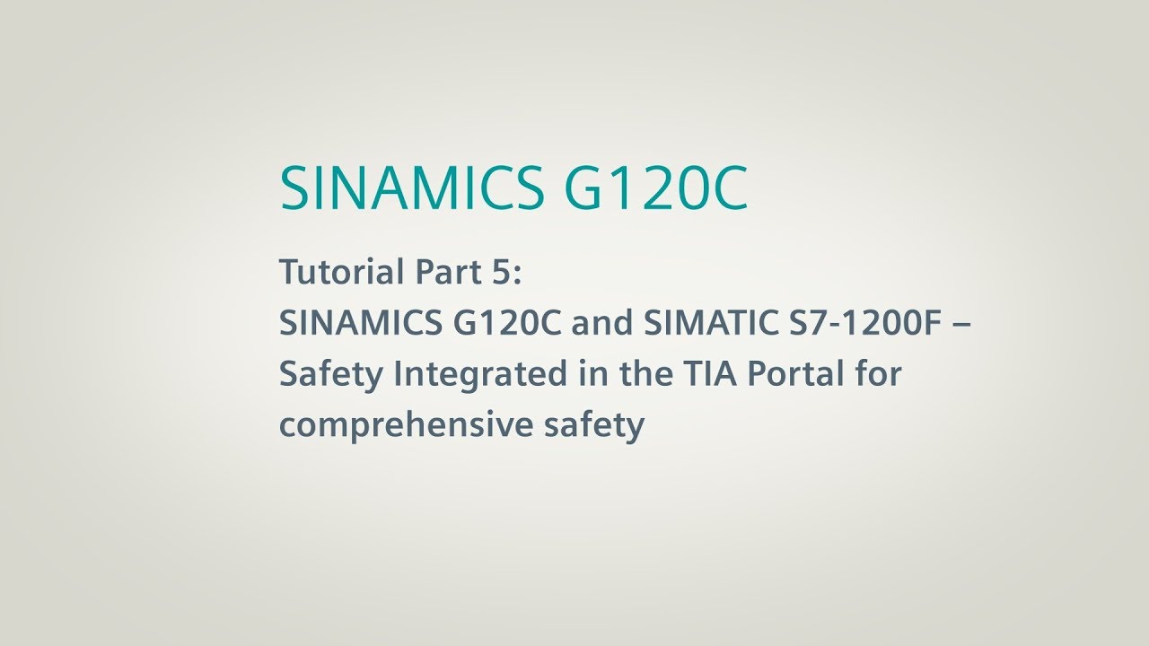 SINAMICS G120C Converter, Tutorial Part 5