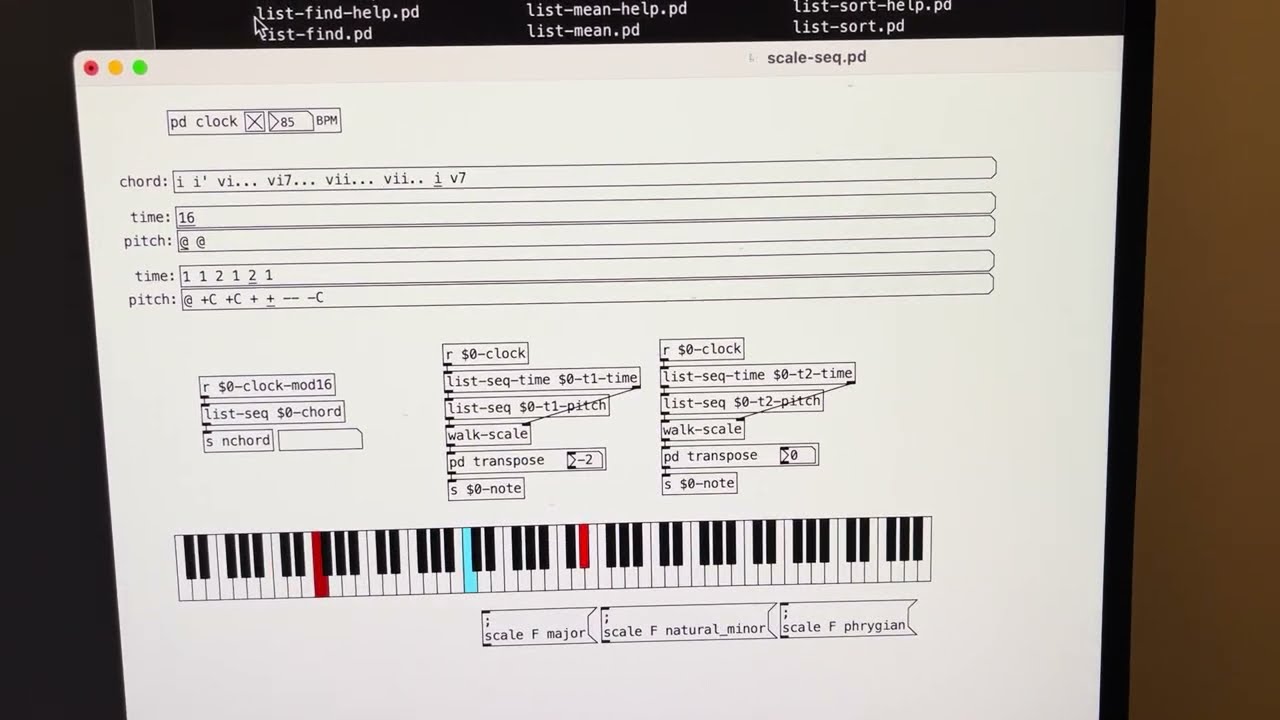 Pure-data harmonized arpeggiator