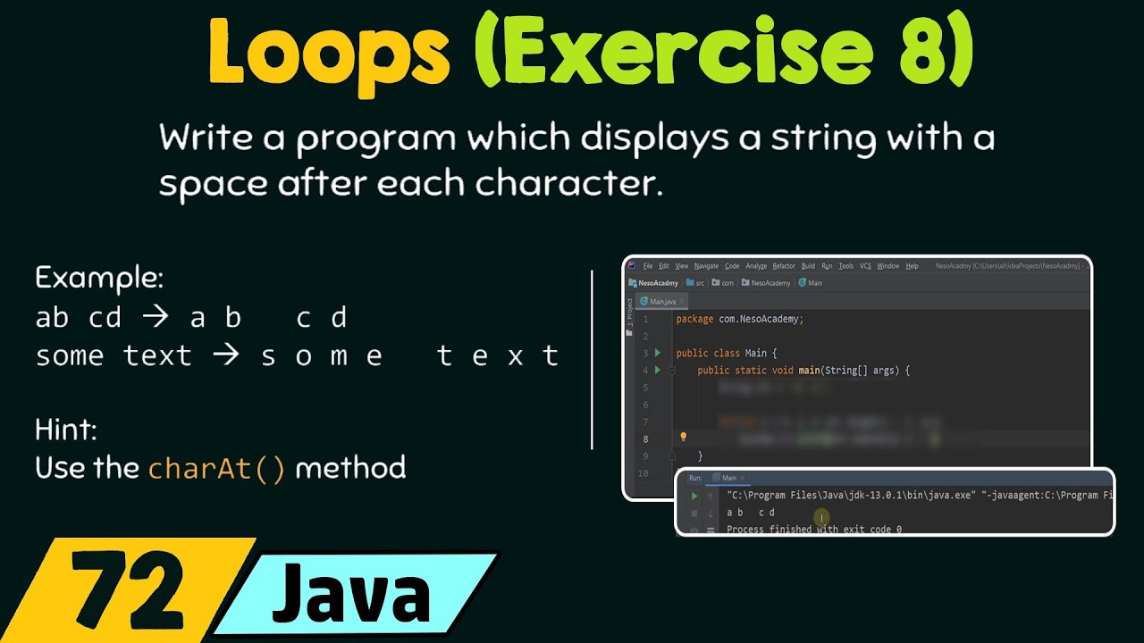 Loops in Java (Exercise 8)