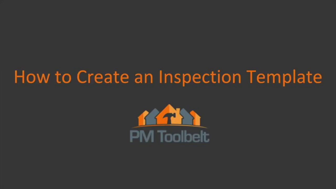 How to Create an Inspection Template