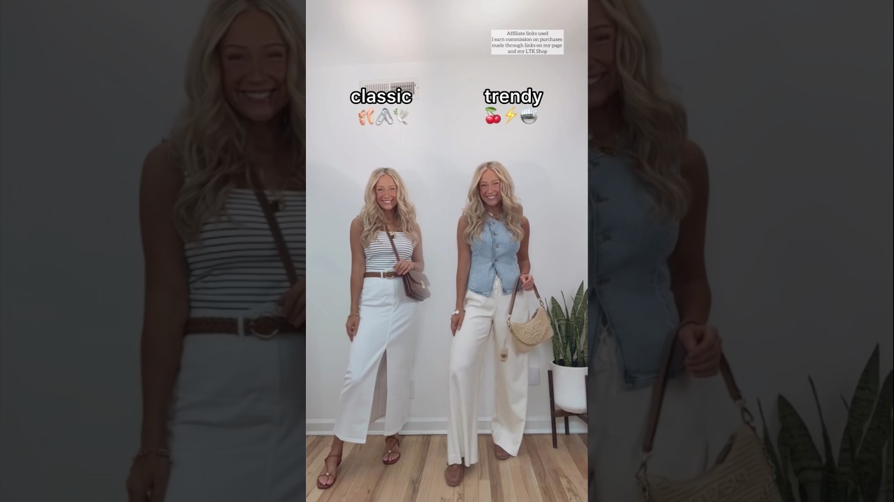 Classic summer outfits vs. Trendy summer outfits - Which is more your style? ✨