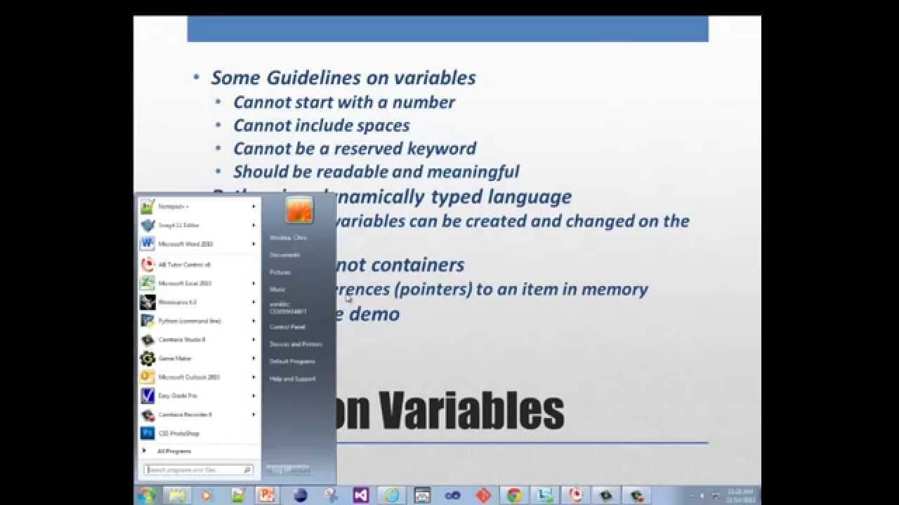 Python Input Output and Variables Part 1