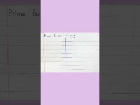 Prime factors of 252 #shorts