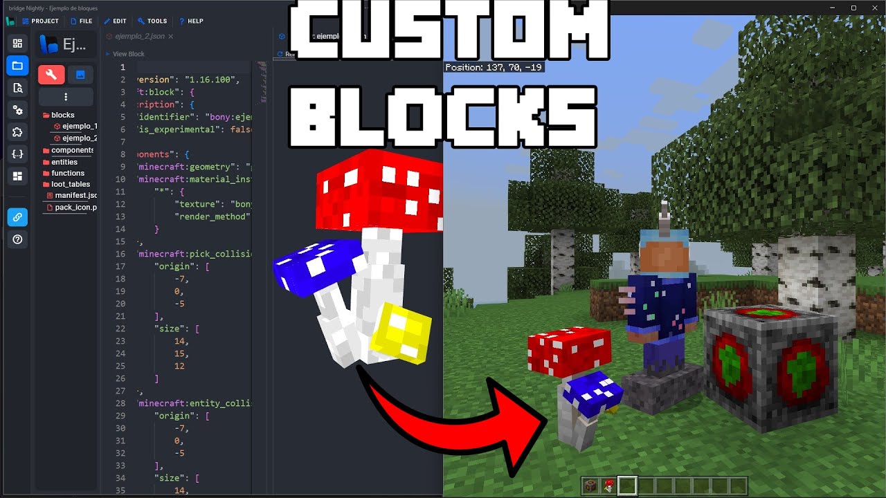 [OUTDATED] How to create custom Blocks for Minecraft Bedrock Tutorial | Bridge V2
