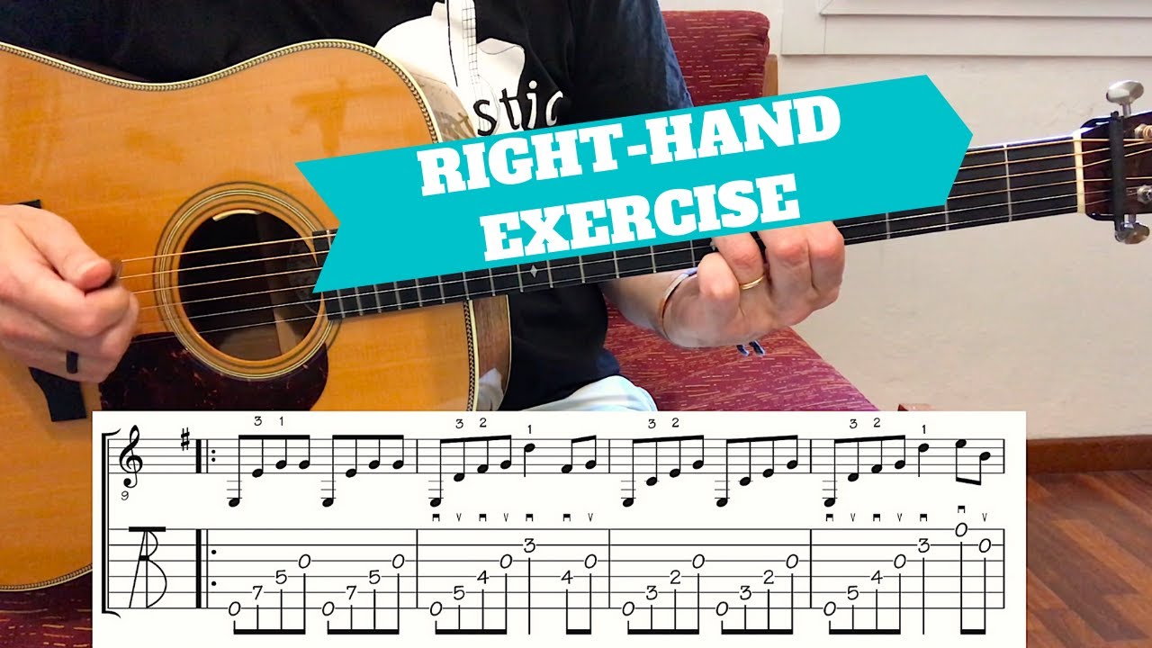 RIGHT HAND STUDY  - flatpicking guitar lesson