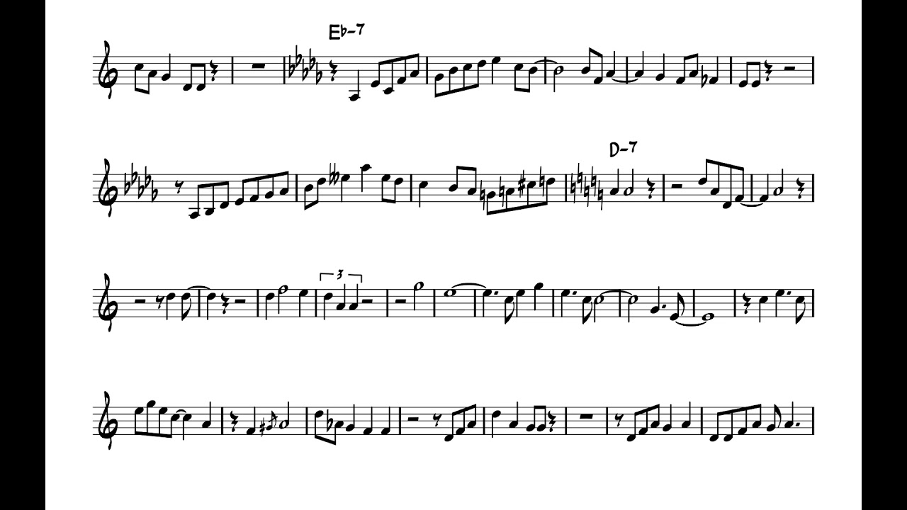 Miles Davis ¨So What¨ - Trumpet Solo (Transcription C)
