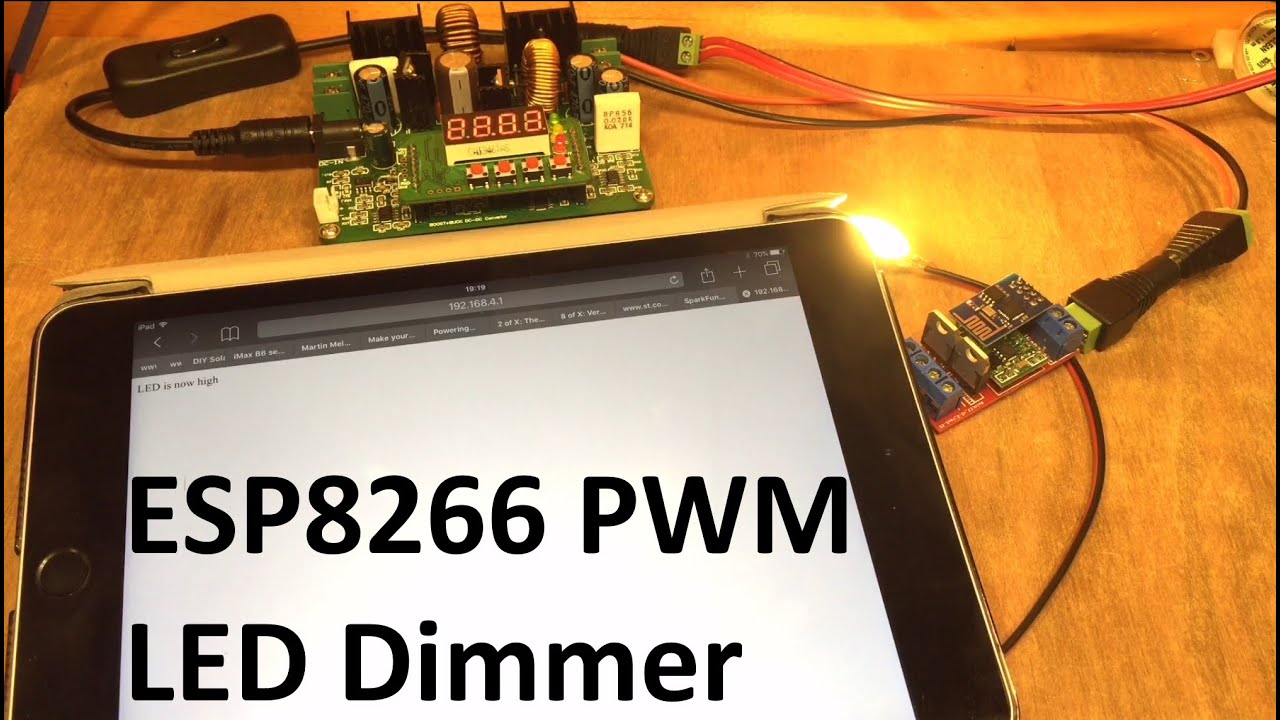 ESP8266 PWM LED Dimmer - 12v Solar Shed