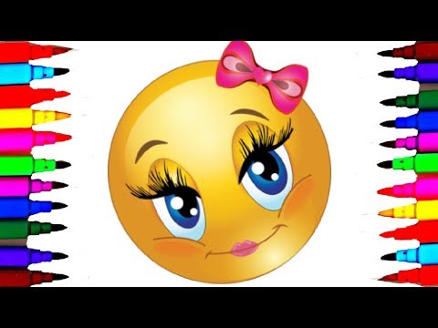 Emoticons Emoji Smiley Face Reverse Coloring Pages l Drawing and ...