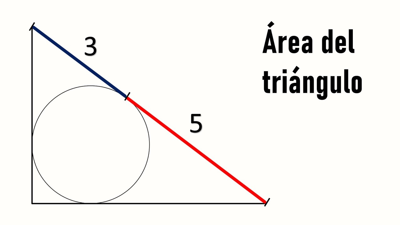 HALLAR EL ÁREA DEL TRIÁNGULO RECTÁNGULO CON LOS DATOS DADOS. Geometría Básica