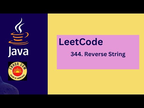Reverse String LeetCode 344 Java Swap with Clean Code Explained in Hindi