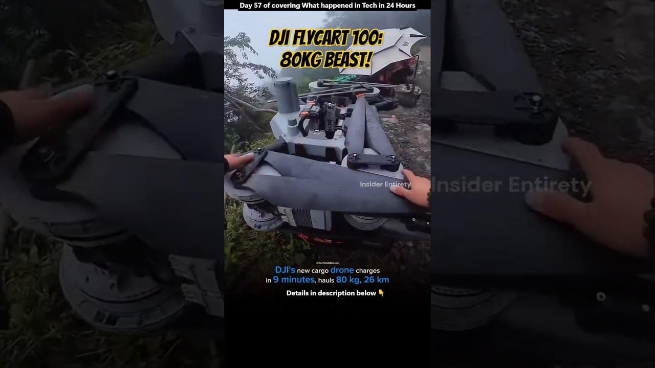 Day57: DJI FlyCart 100: World's Strongest Delivery Drone Carries 80KG Payload! #djiflycart #dji