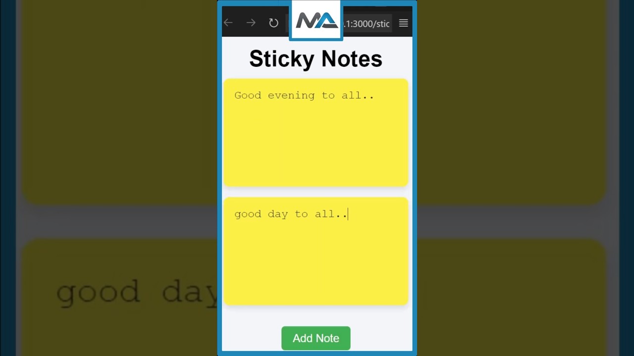 📝 Create a Sticky Notes App in 60 Seconds! ⏱️ (HTML, CSS, JavaScript) #shorts