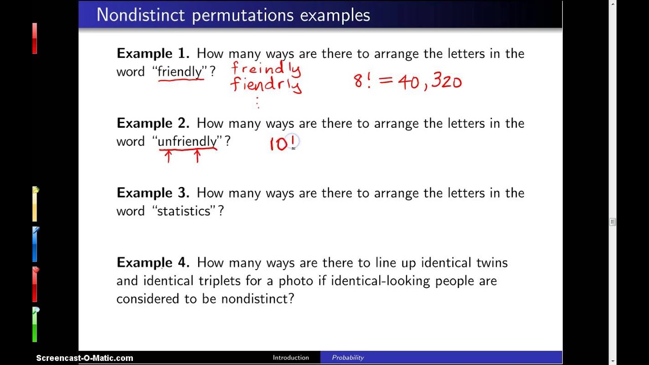 Nondistinct Permutations -- Example 2