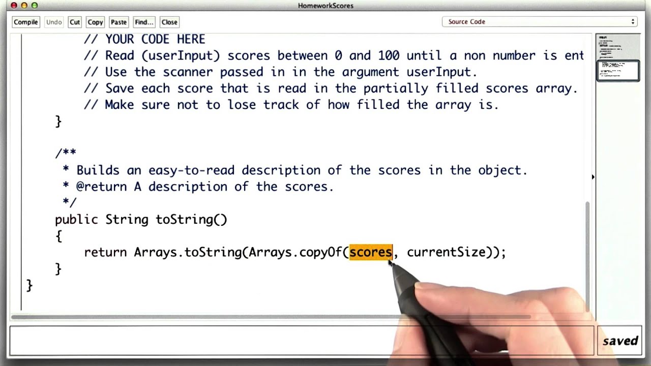 Homework Scores Continued - Intro to Java Programming