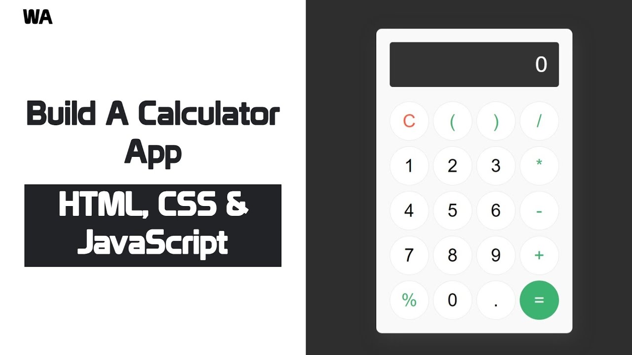 Build A Calculator With JavaScript Tutorial