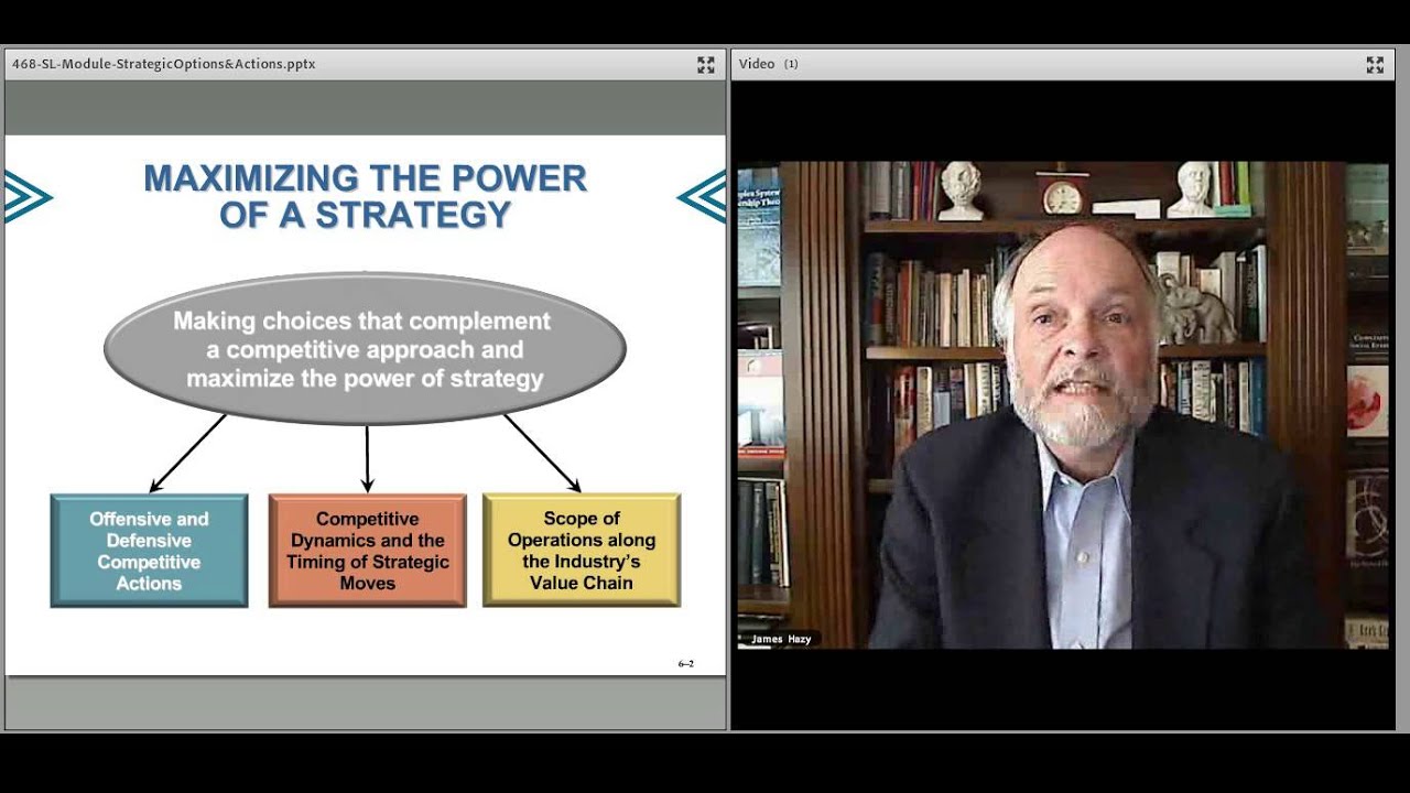 468 Module 5 - Strategic Options - Lect 1 - Overview