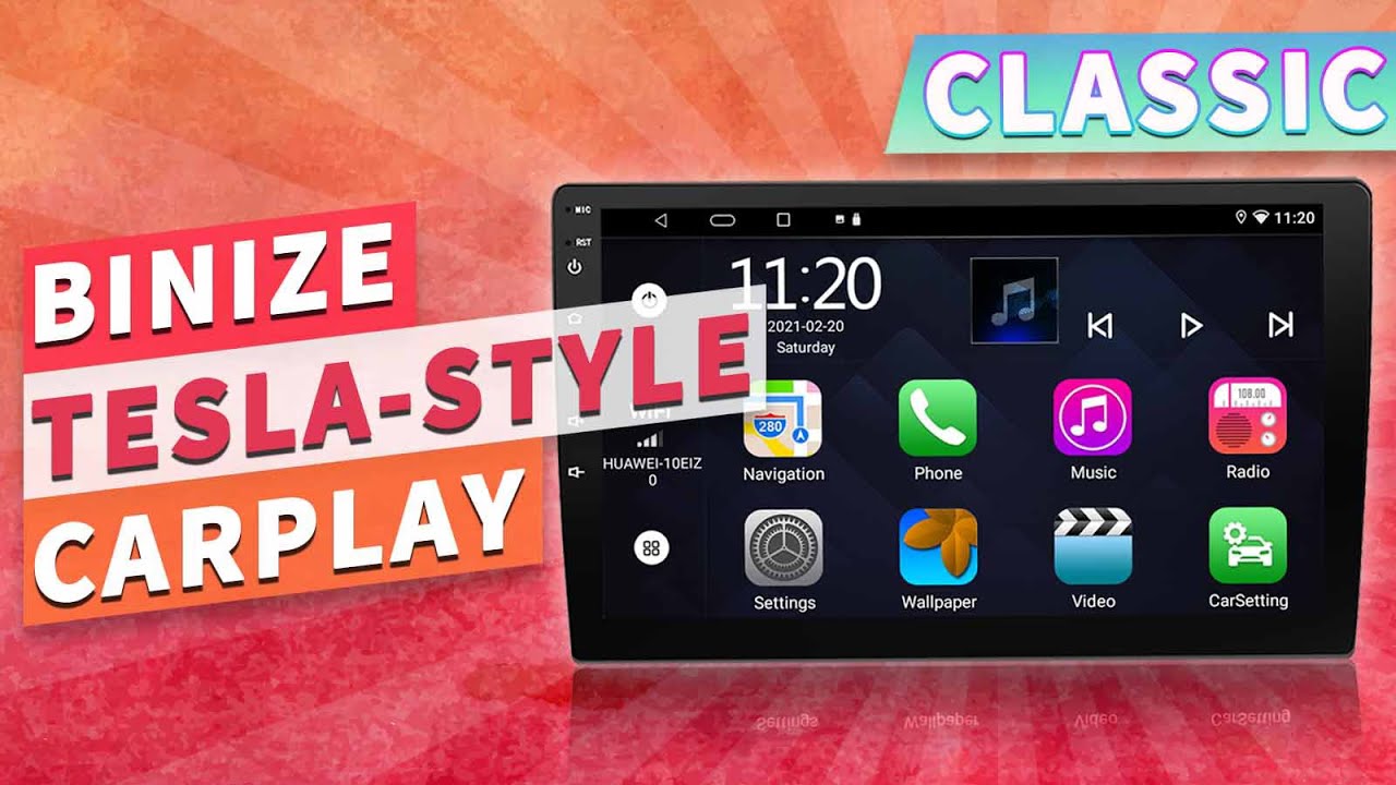BInize: Typical 10 Inch double din android radio with Wireless CarPlay Prat 2