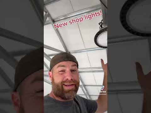 Trying out the new high bay LED shop lights!