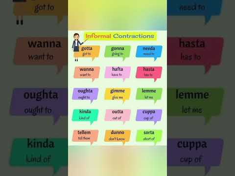 Informal Contractions | Learn English with Nancy