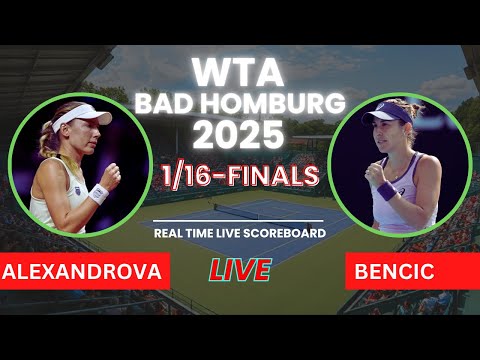 Ekaterina Alexandrova vs Belinda Bencic Live Scores: WTA Bad Homburg 2025 1/16-Finals