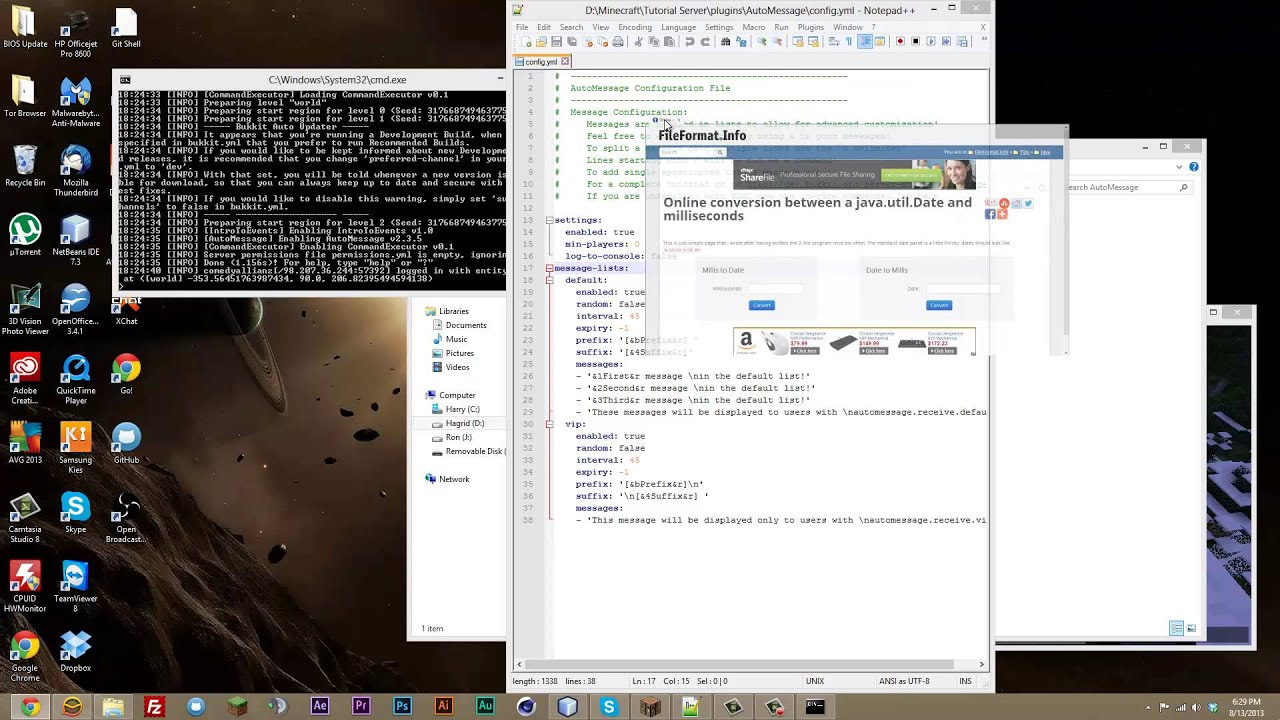 AutoMessage Bukkit Plugin Tutorial