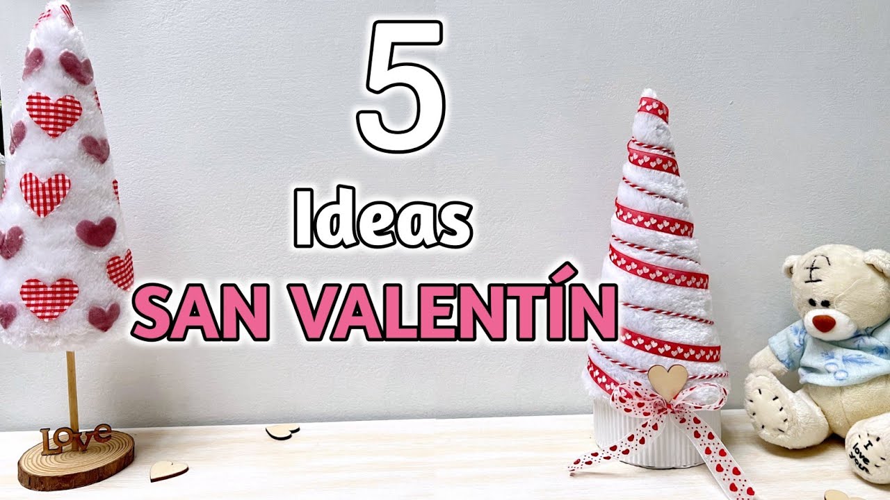 5 MANUALIDADES de San Valentín para Hacer y decorar en Casa 😍 Valentíne's Day Diy's !