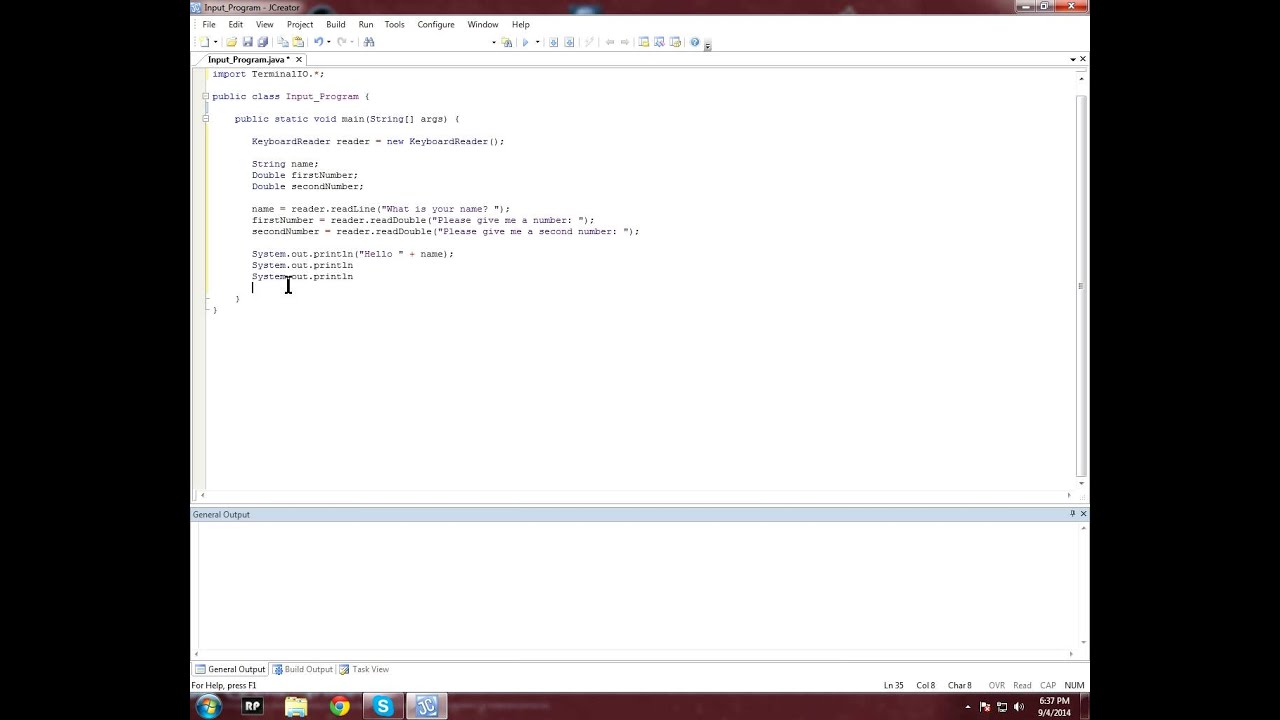Java Tutorial Part 4 - Input Program