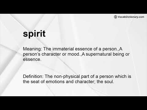 spirit Meaning