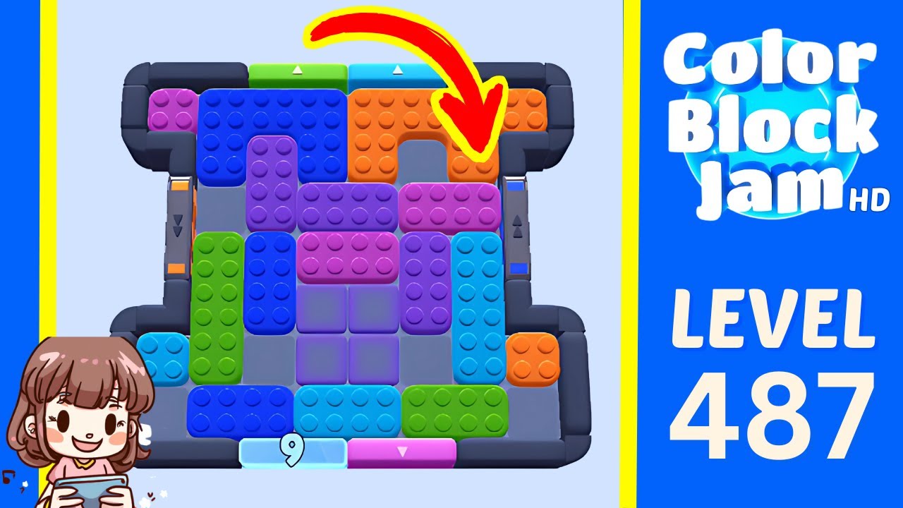 Color Block Jam Level 487 Solution Walkthrough