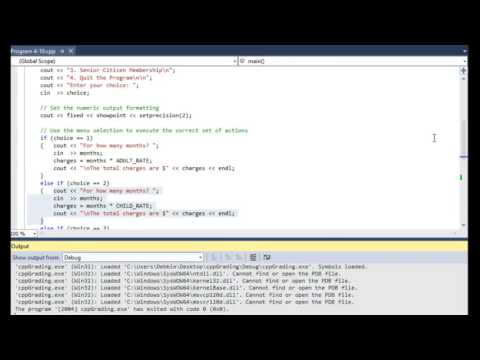 Menu Driven Program