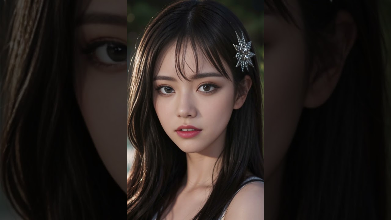 Ai Japanese Girl Portraits on Grass