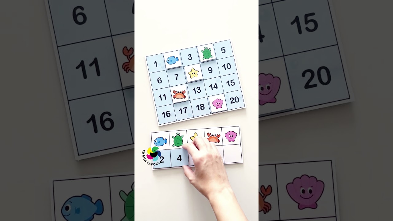 Seaside Number Puzzle Printable #chanafavors