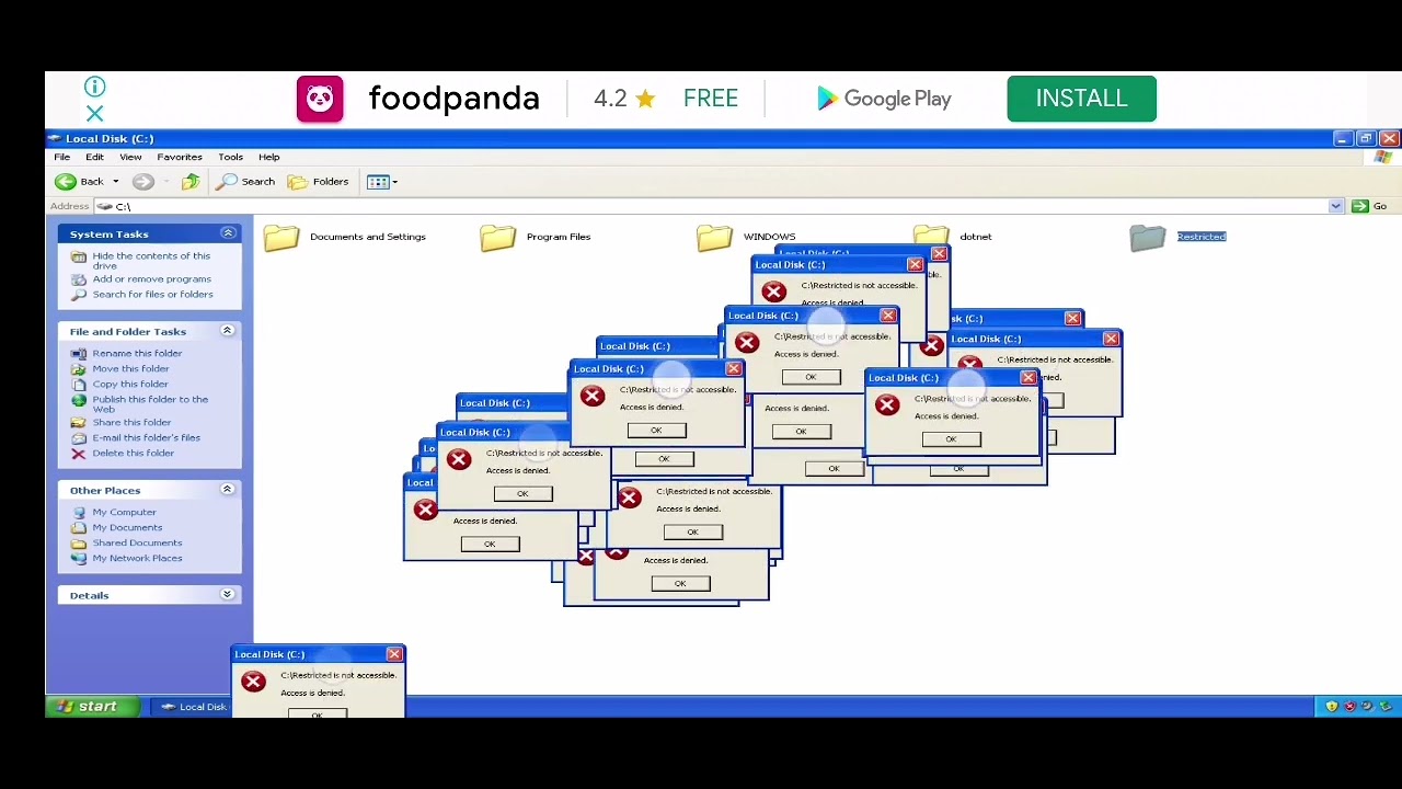 Windows win xp error prank POV