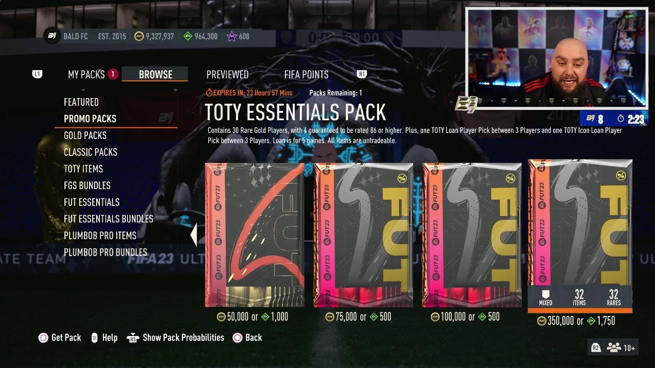 Bateson87 tests New TOTY Essentials Pack