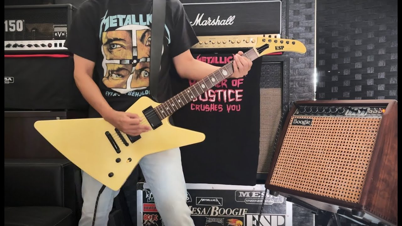 [EZGUITARS.NET] METALLICA Damaged Justice ESP guitars real Fuk Em Up MX220 Zorlac Hetfield Hammett