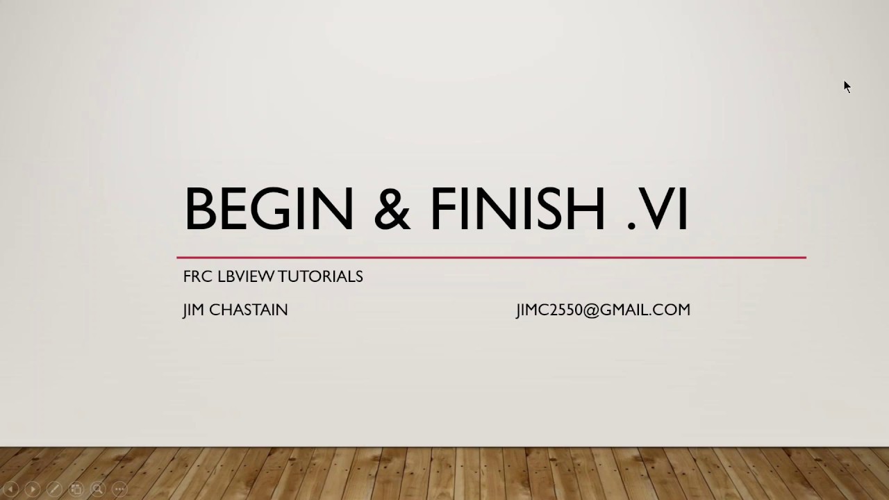 2019 FRC LabVIEW BEGIN AND FINISH  SET UP CHANNELS