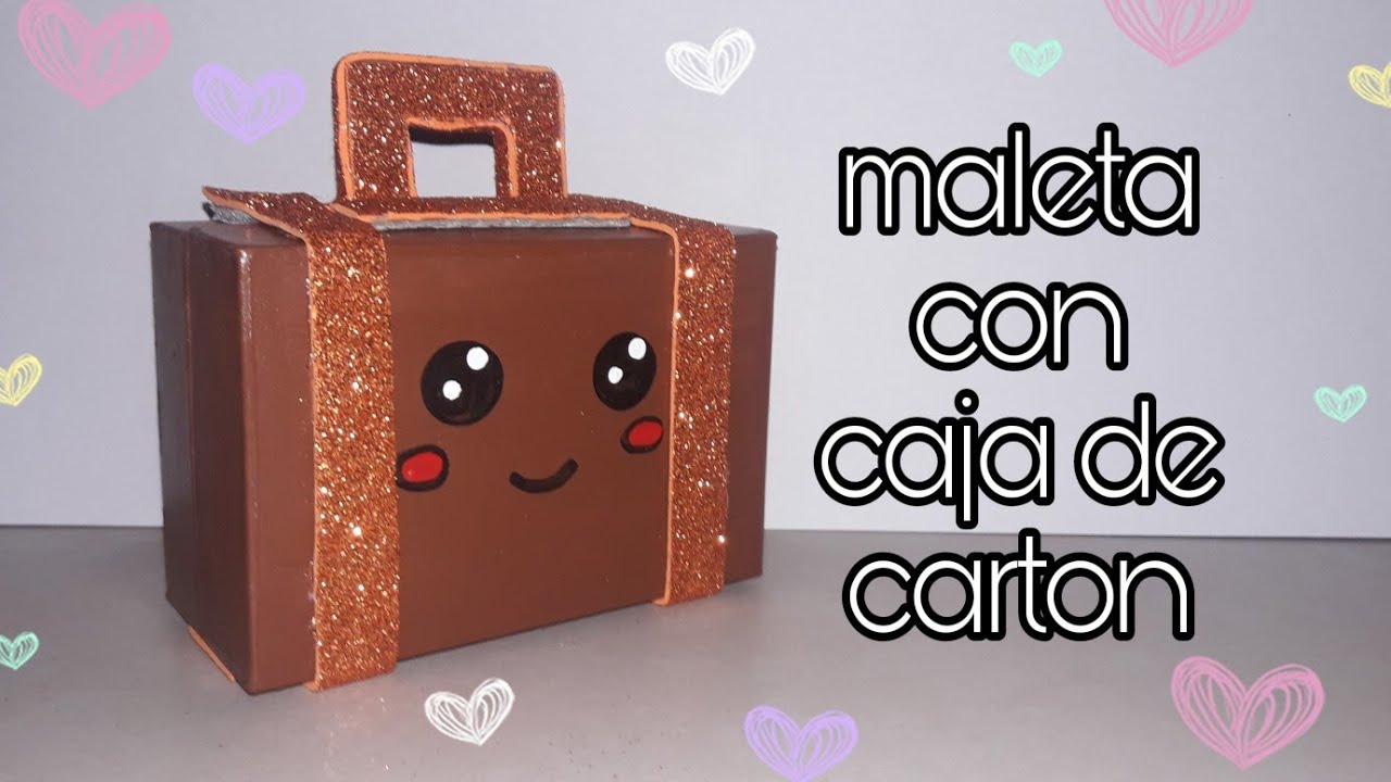 Manualidades con cajas de carton reciclada (maleta)