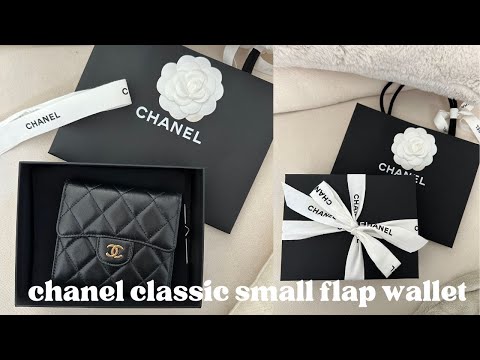 CHANEL CLASSIC SMALL FLAP WALLET // lambskin, unboxing, first impressions
